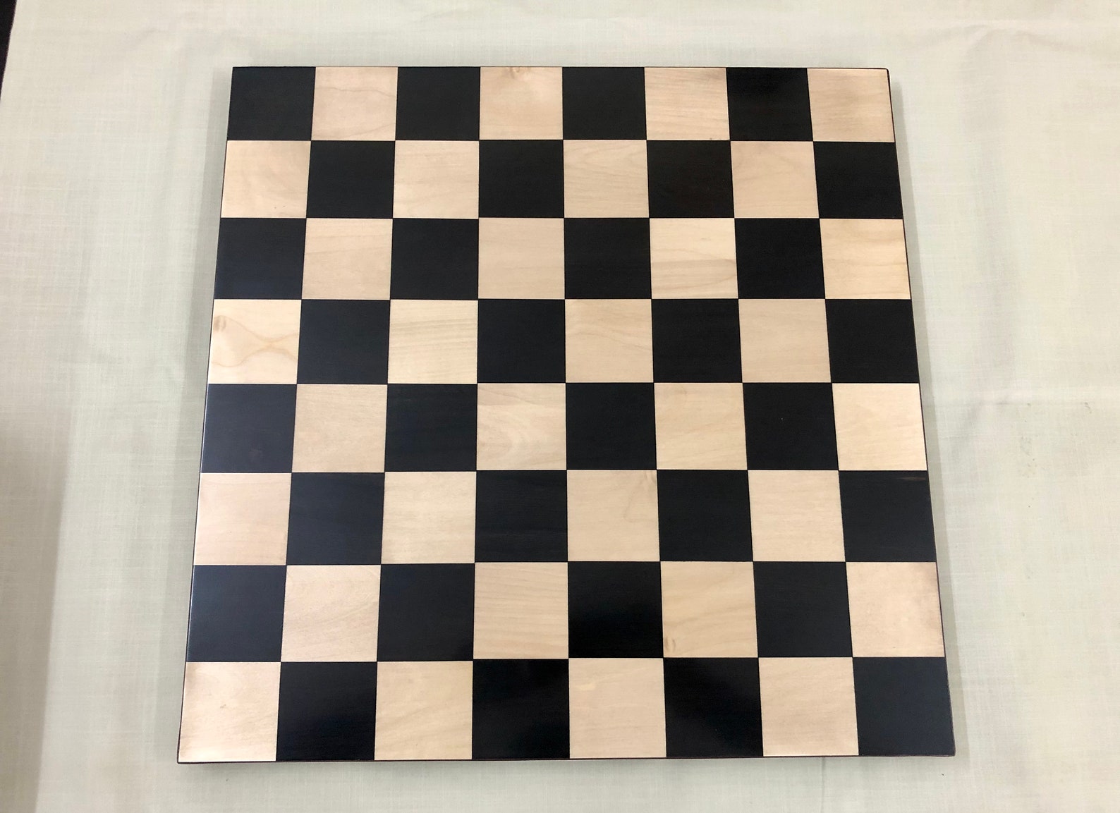 Borderless Chess Board 55mm Square in Ebonywood / Bud Rosewood & Maple ...