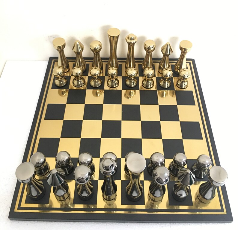 Metal Chess Set Unique NEW YORK SKYLINE Design Aluminium | Etsy