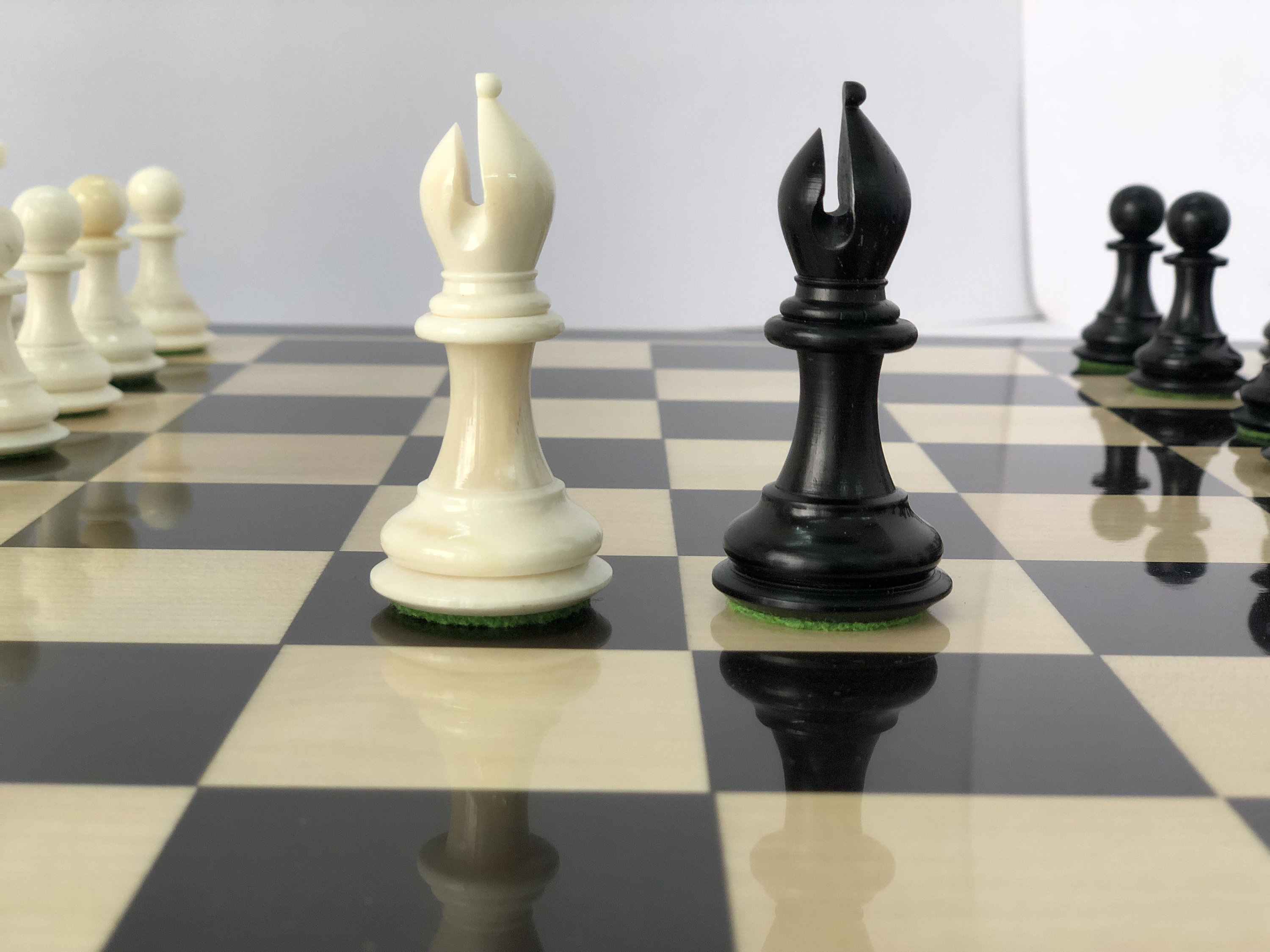 Camel Bone Staunton Chess Set: 1849 Cooke Jacques Reproduction, 3.75 ...