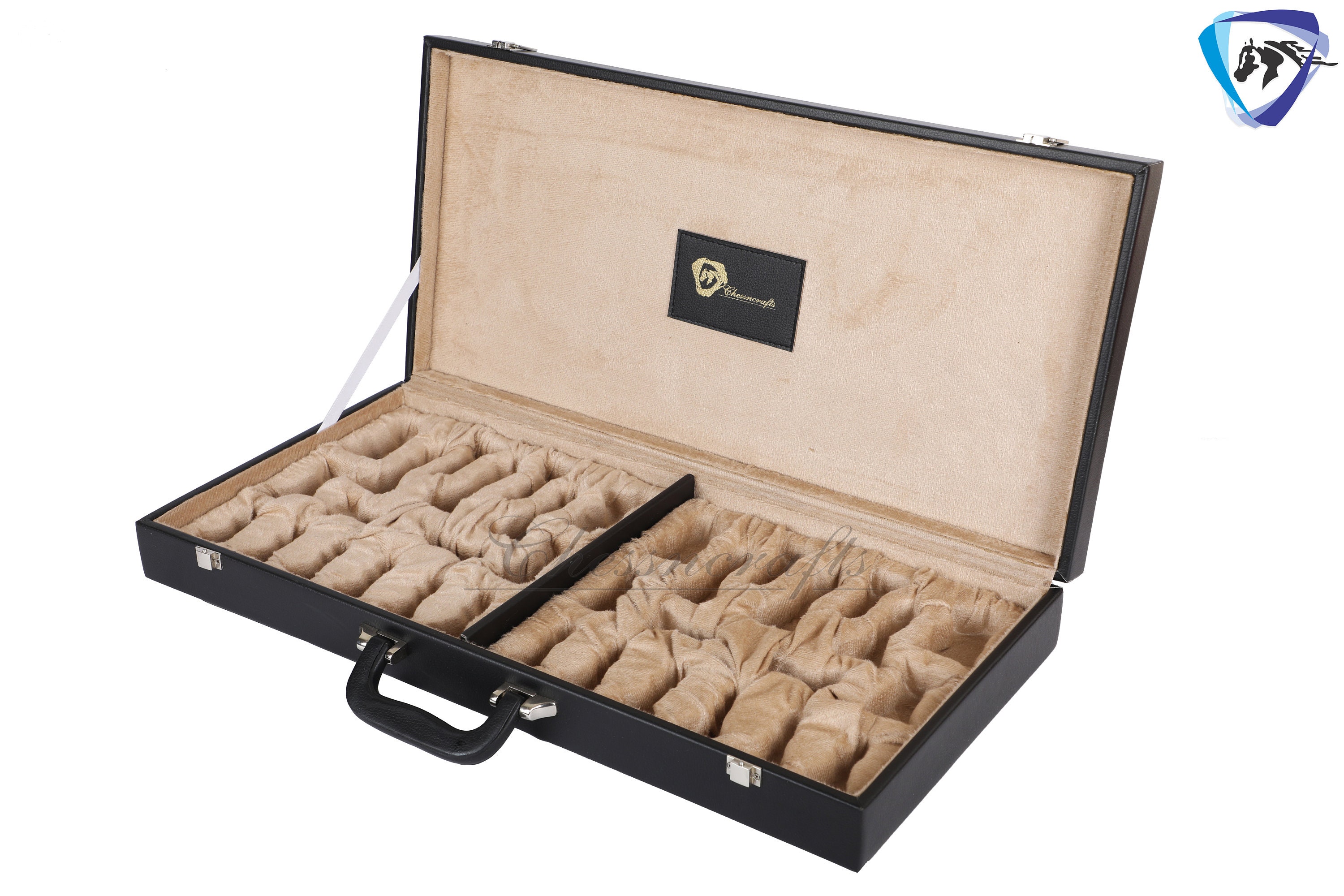 Leatherette Chess Set Briefcase Storage Box Coffer With Fixed - Etsy