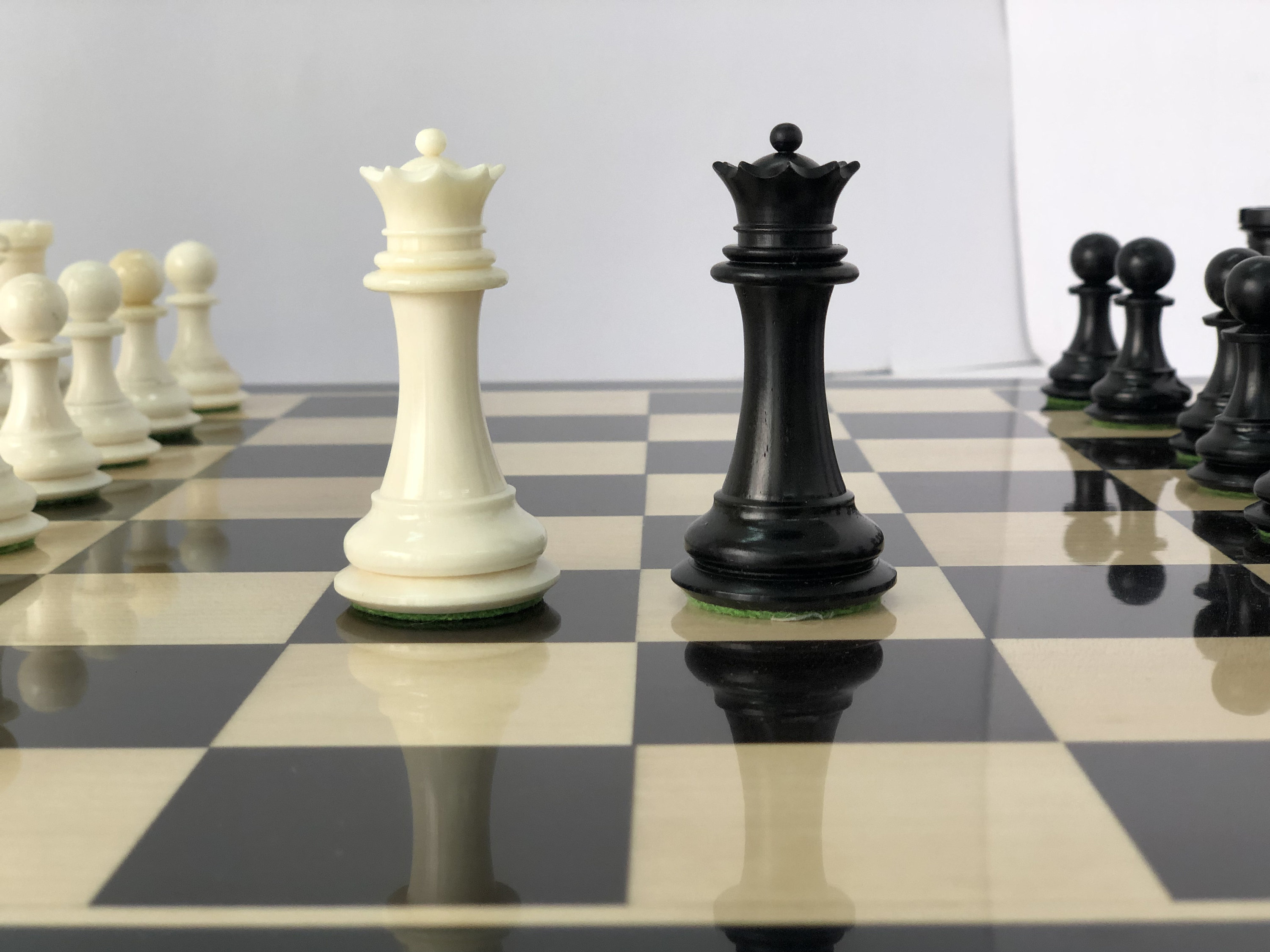 Camel Bone Staunton Chess Set: 1849 Cooke Jacques Reproduction, 3.75 ...