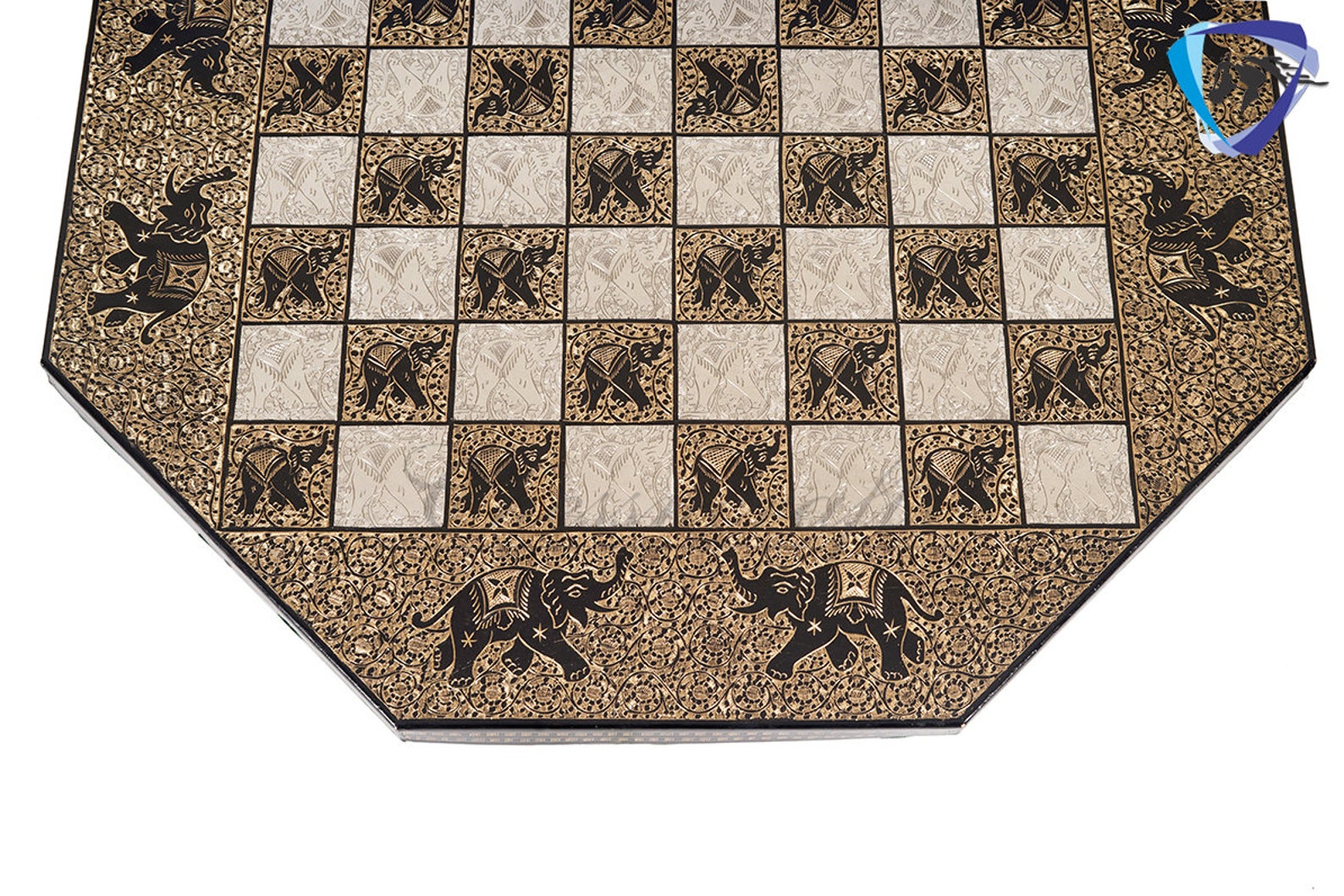 20 Giant Brass Chess Board Set Luxury Hand Carving Octagon Chess Board ...