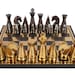14 ART DECO Metal Chess Board Set Designer King 4 Chess Pieces With ...