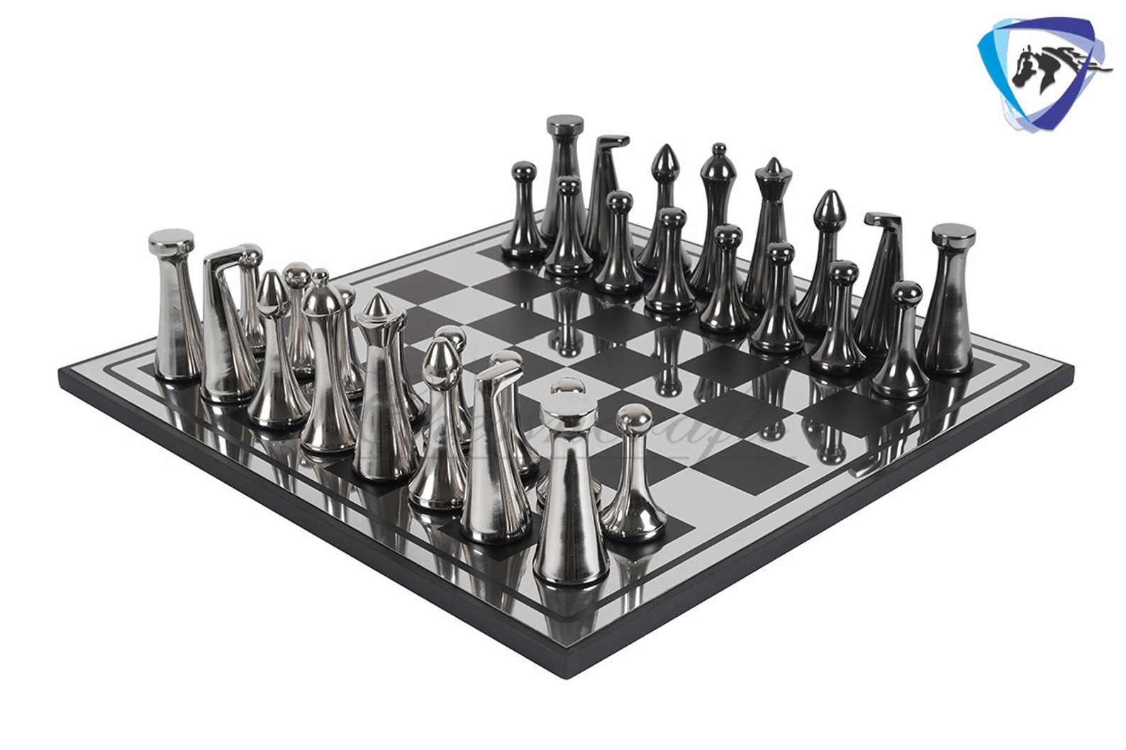 16 Metal Chess Board Set Reproduced Hermann Ohme Metal - Etsy