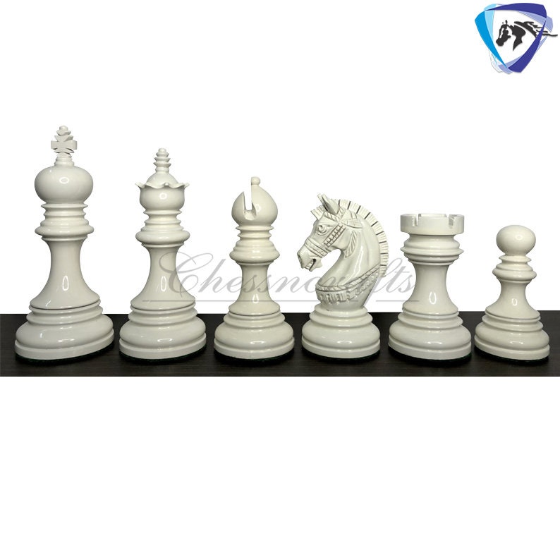 4.1 Luxury Staunton Chess Pieces Set in Painted Boxwood - Etsy