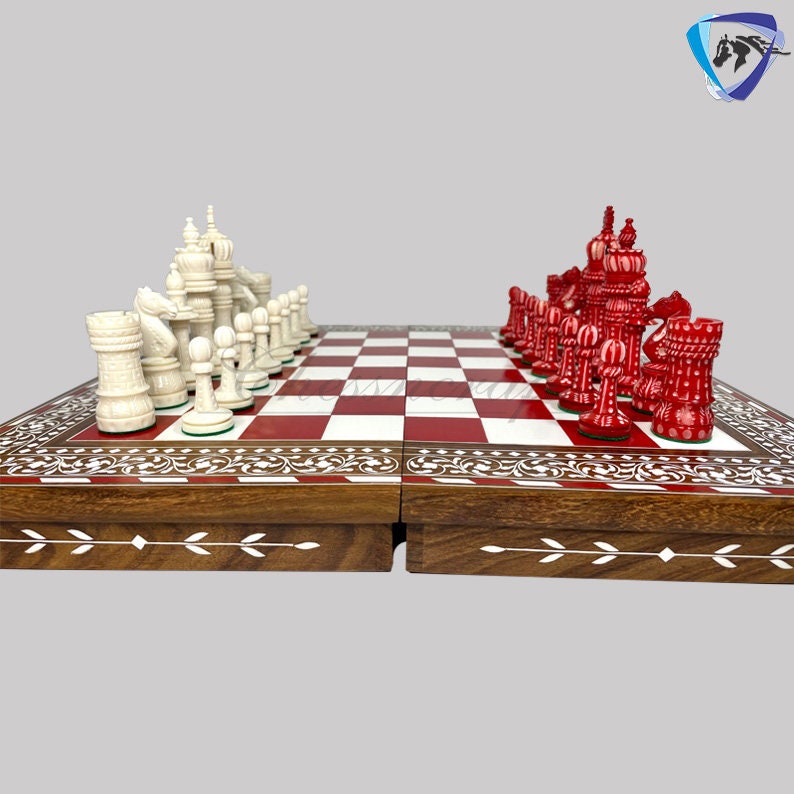 Combo of 16 INLAY ART WORK Wooden Folding Chess Board - Etsy