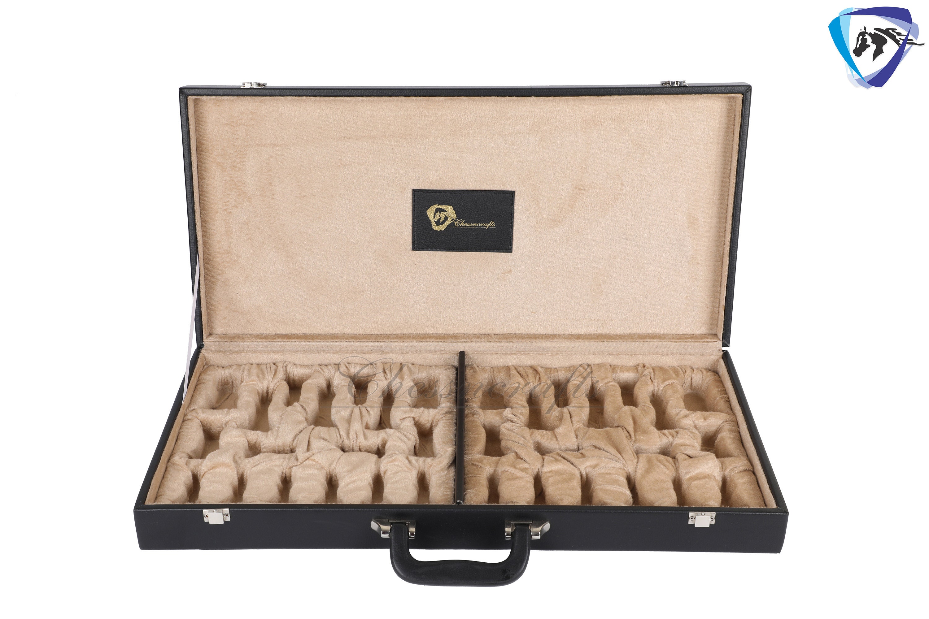 Leatherette Chess Set Briefcase Storage Box Coffer With Fixed - Etsy