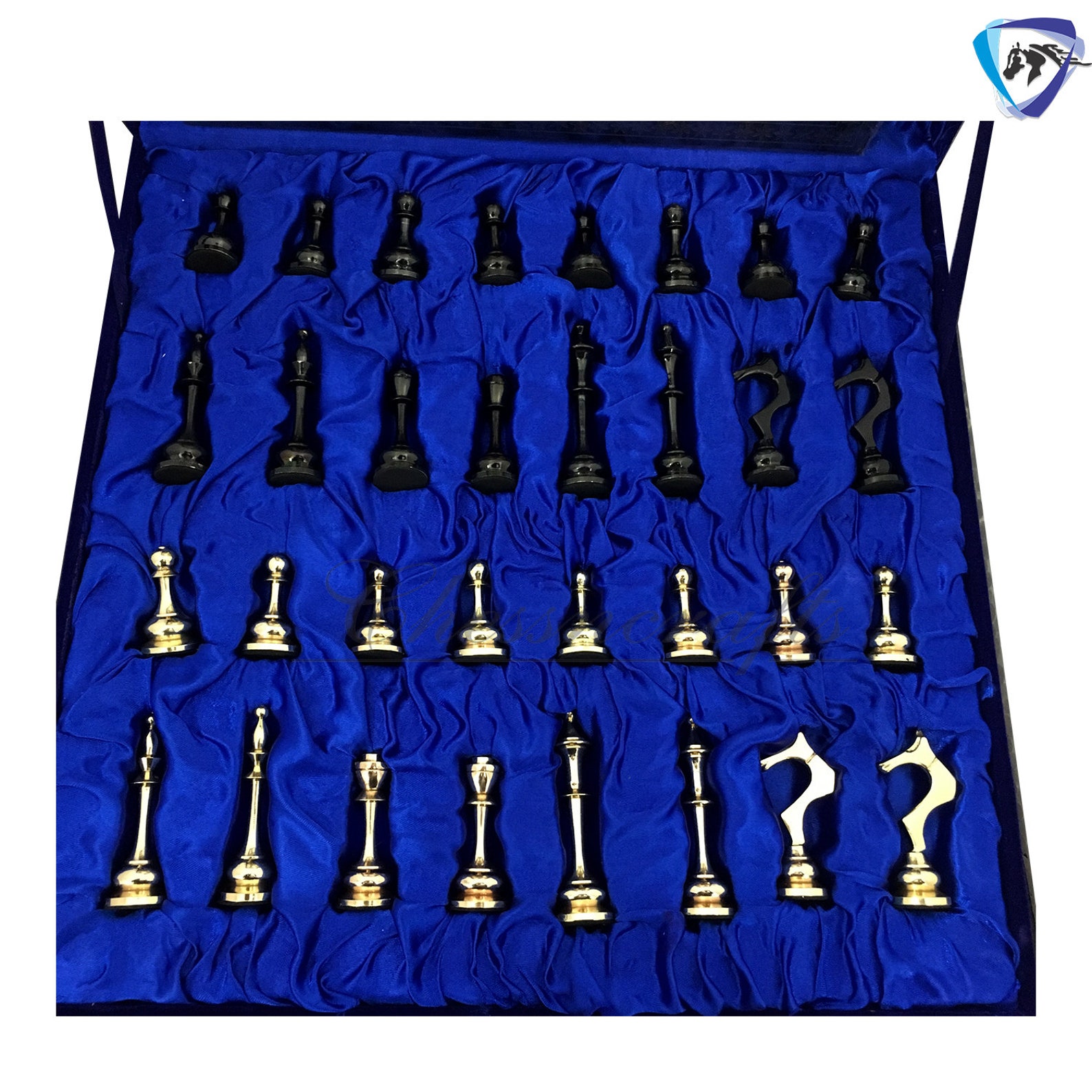 Solid Brass Modern Classic Chess Set 100% Brass Slim Chess - Etsy