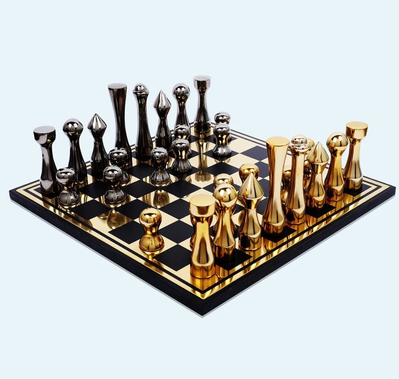 Metal Chess Set Unique NEW YORK SKYLINE Design Aluminium - Etsy