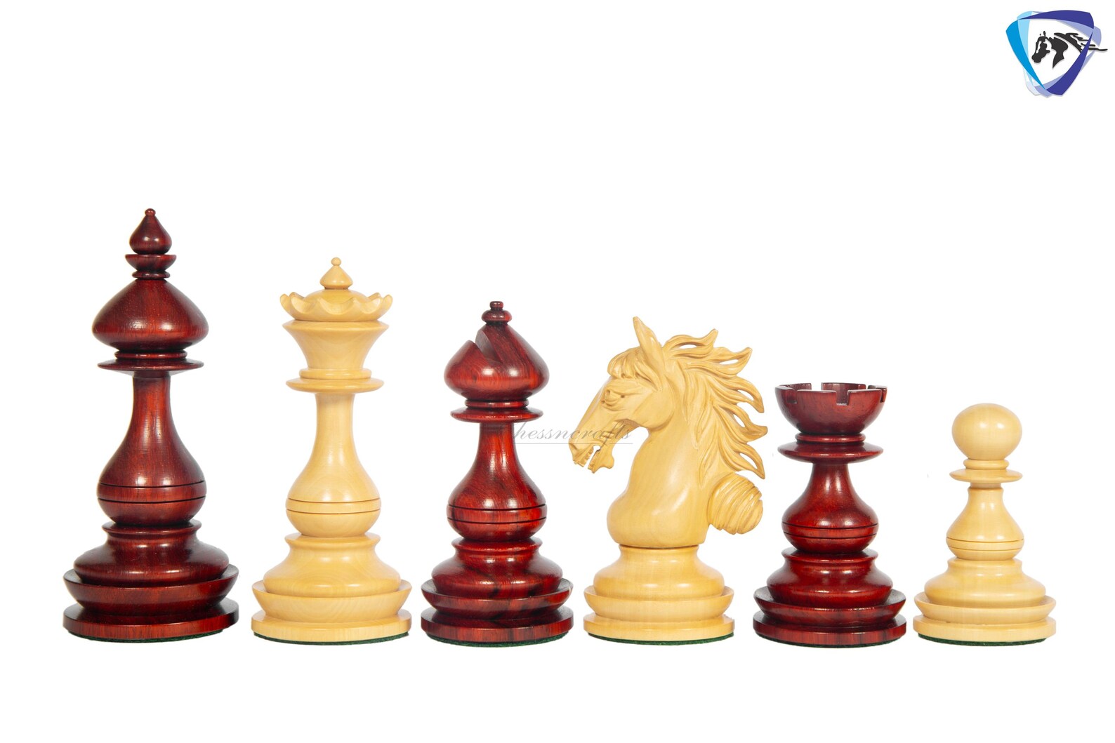 4.5" Staunton Bud Rosewood Chess Pieces Set- WILD STALLION + 21" Bud ...