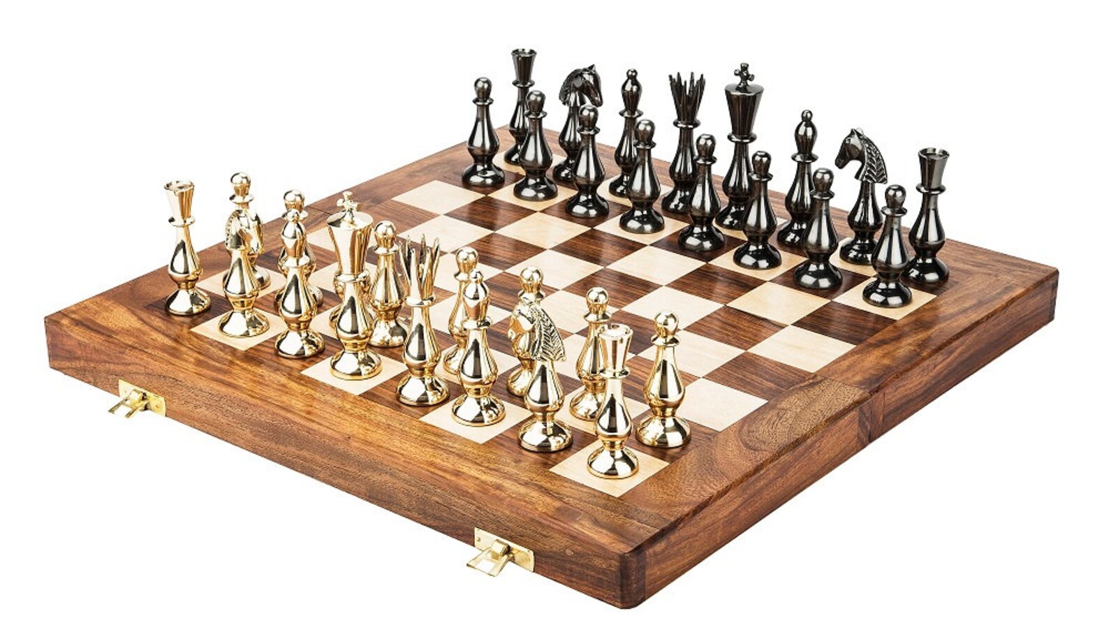 Brass Chess Pieces Set Classical Sleek Luxury Collector Series King: 3. ...