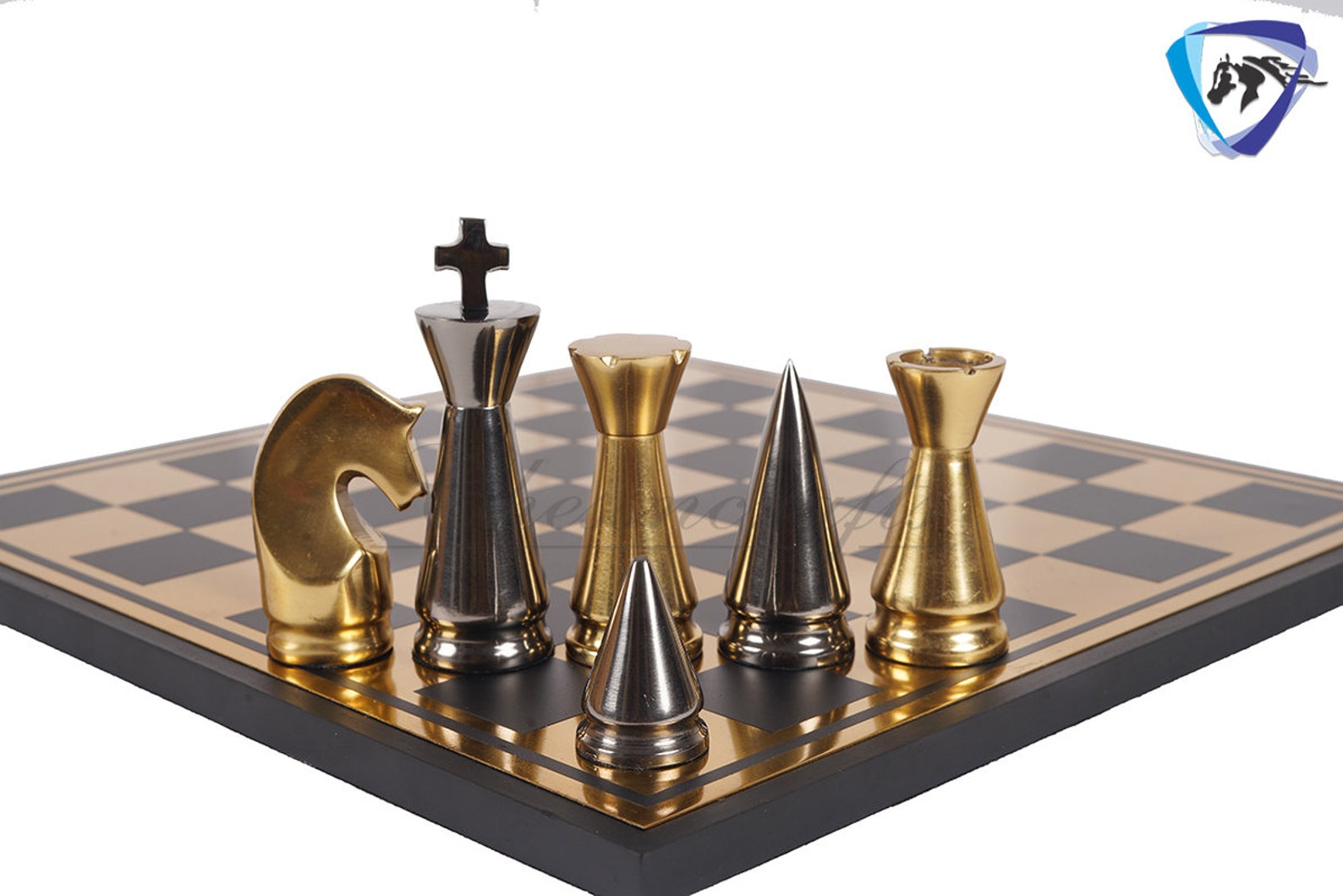14 ART DECO Metal Chess Board Set Designer King 4 - Etsy