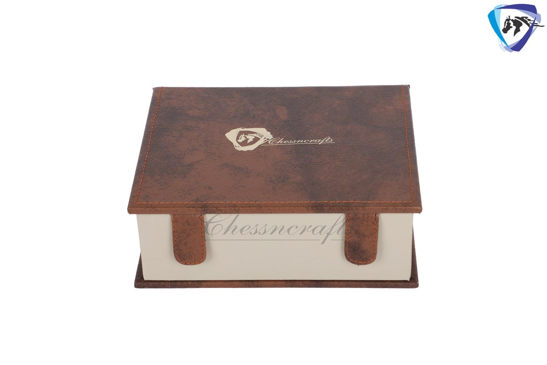 Chess Storage Box Book Style for Chess Pieces Upto 4.2" King Chessmen ...