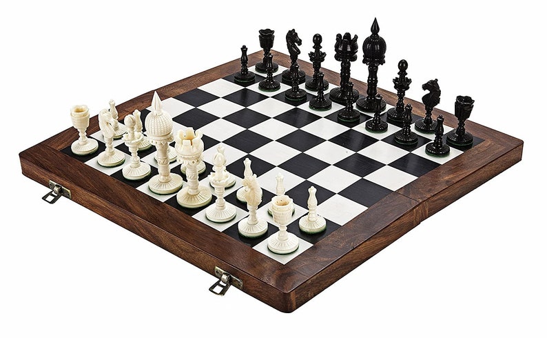 Camel Bone Chess Set Dome King 3.5 Hand Carved Unique - Etsy