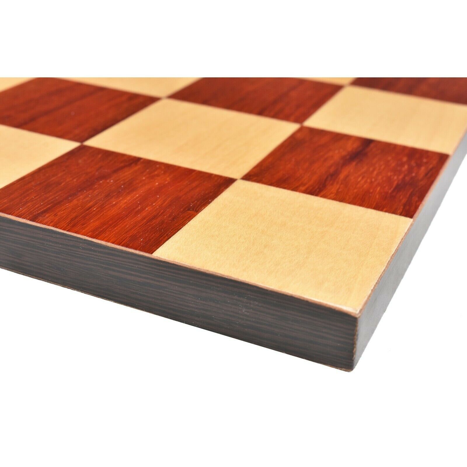 Borderless Chess Board 55mm Square in Ebonywood / Bud Rosewood & Maple ...