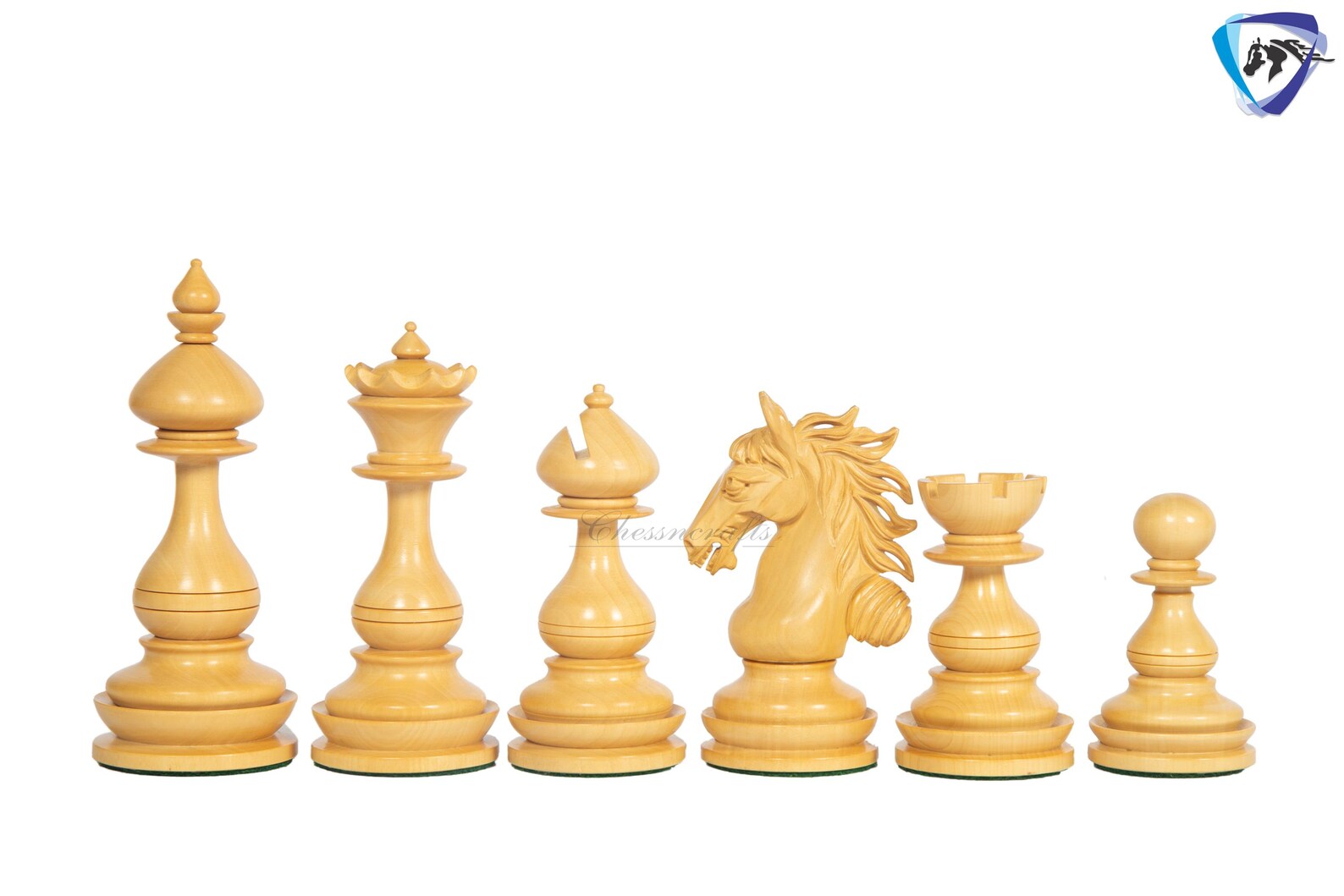 4.5" Staunton Bud Rosewood Chess Pieces Set- WILD STALLION + 21" Bud ...