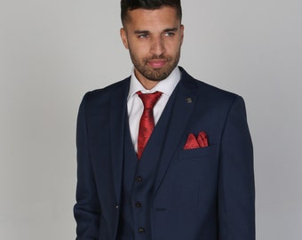 Navy 3 Pc Suit - Etsy