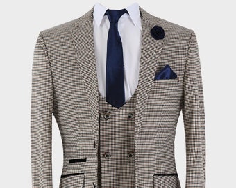 Tan Check Suit - Etsy