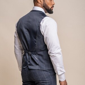 Mens Tweed Wool Windowpane Check Suit Jacket Waistcoat - Etsy UK