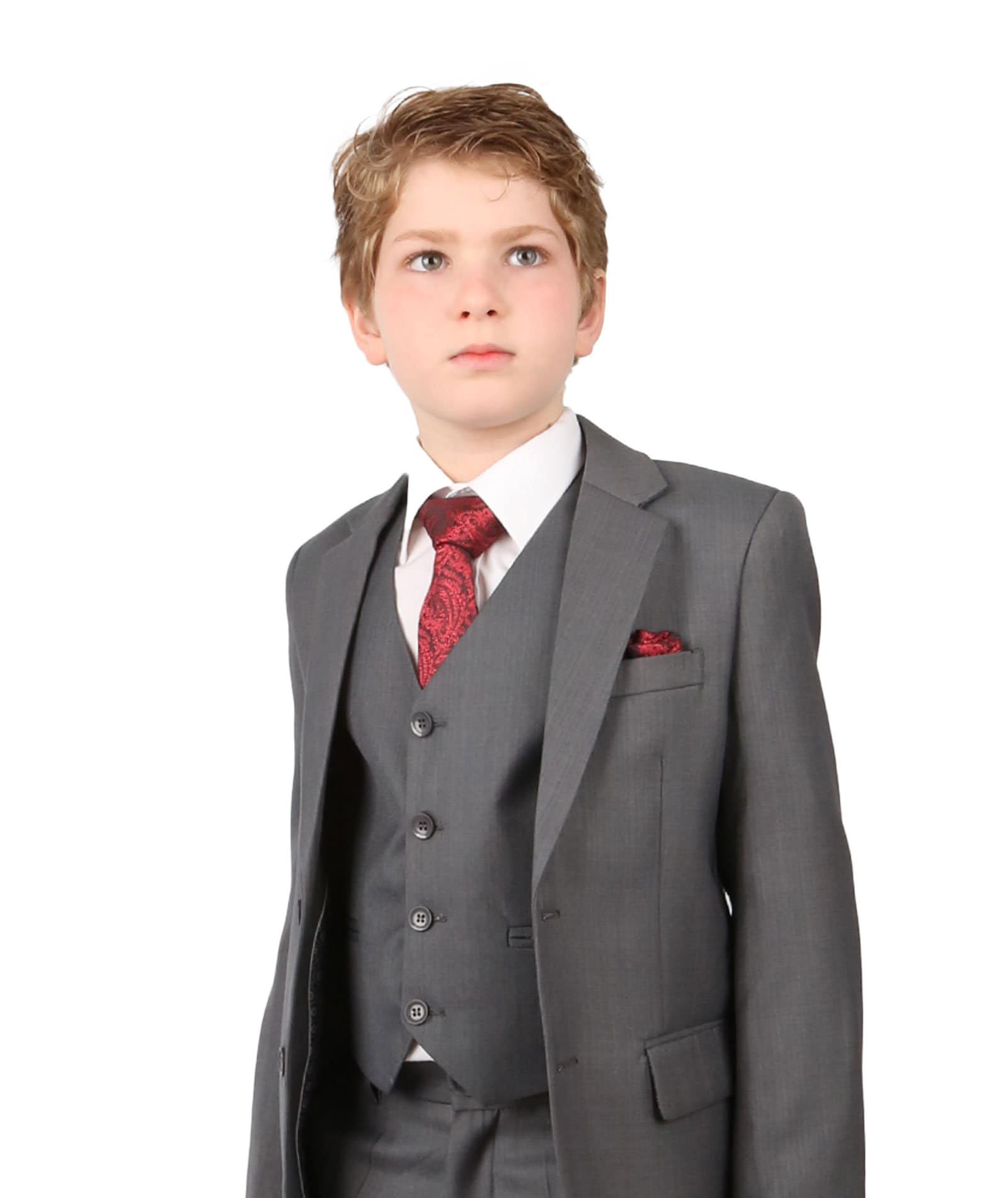 Boys Tailored Fit Formal Wedding Suits 6 Piece Complete Set - Etsy UK