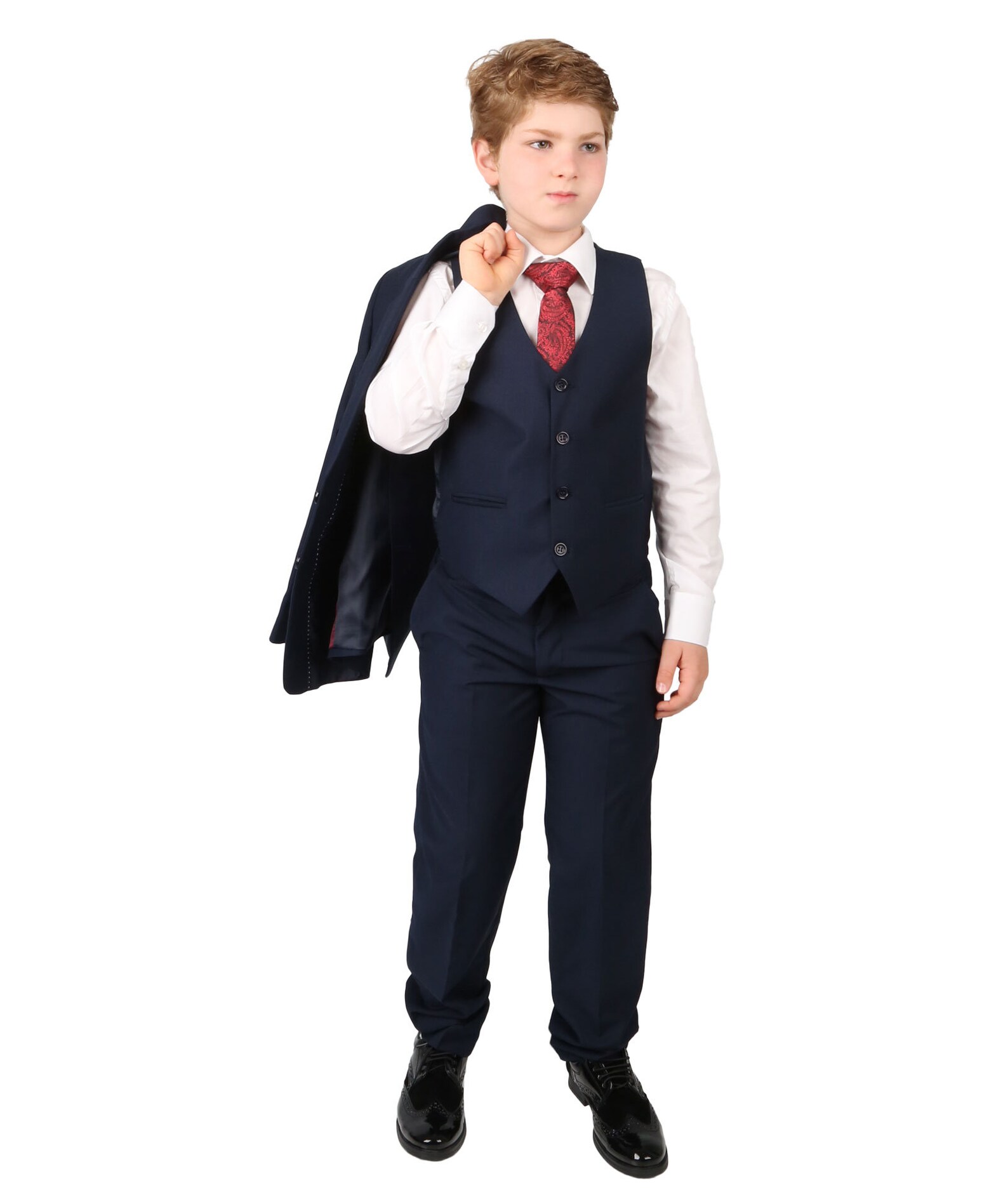 Boys Tailored Fit Formal Wedding Suits 6 Piece Complete Set - Etsy UK