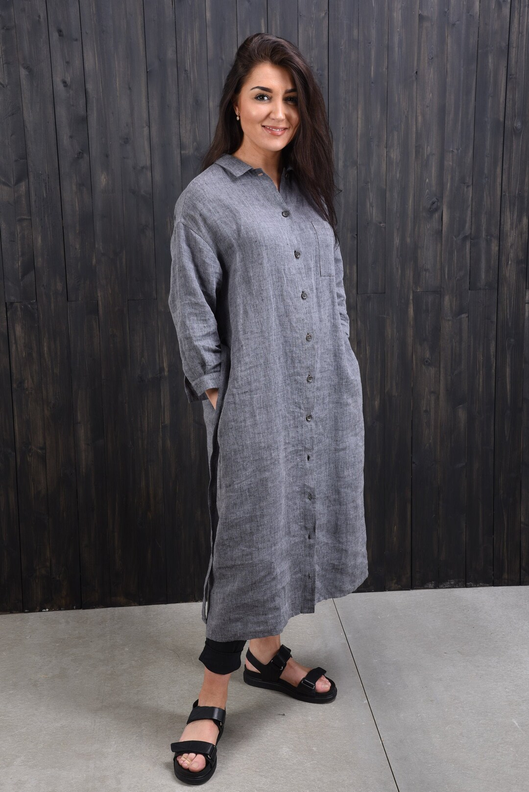 Soft Washed Linen Coat, Long Linen Jacket, Pure Linen Coat, Natural ...