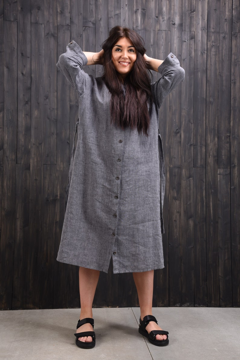 Soft Washed Linen Coat, Long Linen Jacket, Pure Linen Coat, Natural ...