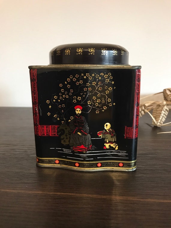 Vintage Chinese Tea Tin Box - Etsy