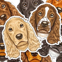 American Cocker Spaniel Sticker || Chibi Puppy Dog, Vinyl, Hand Drawn ...