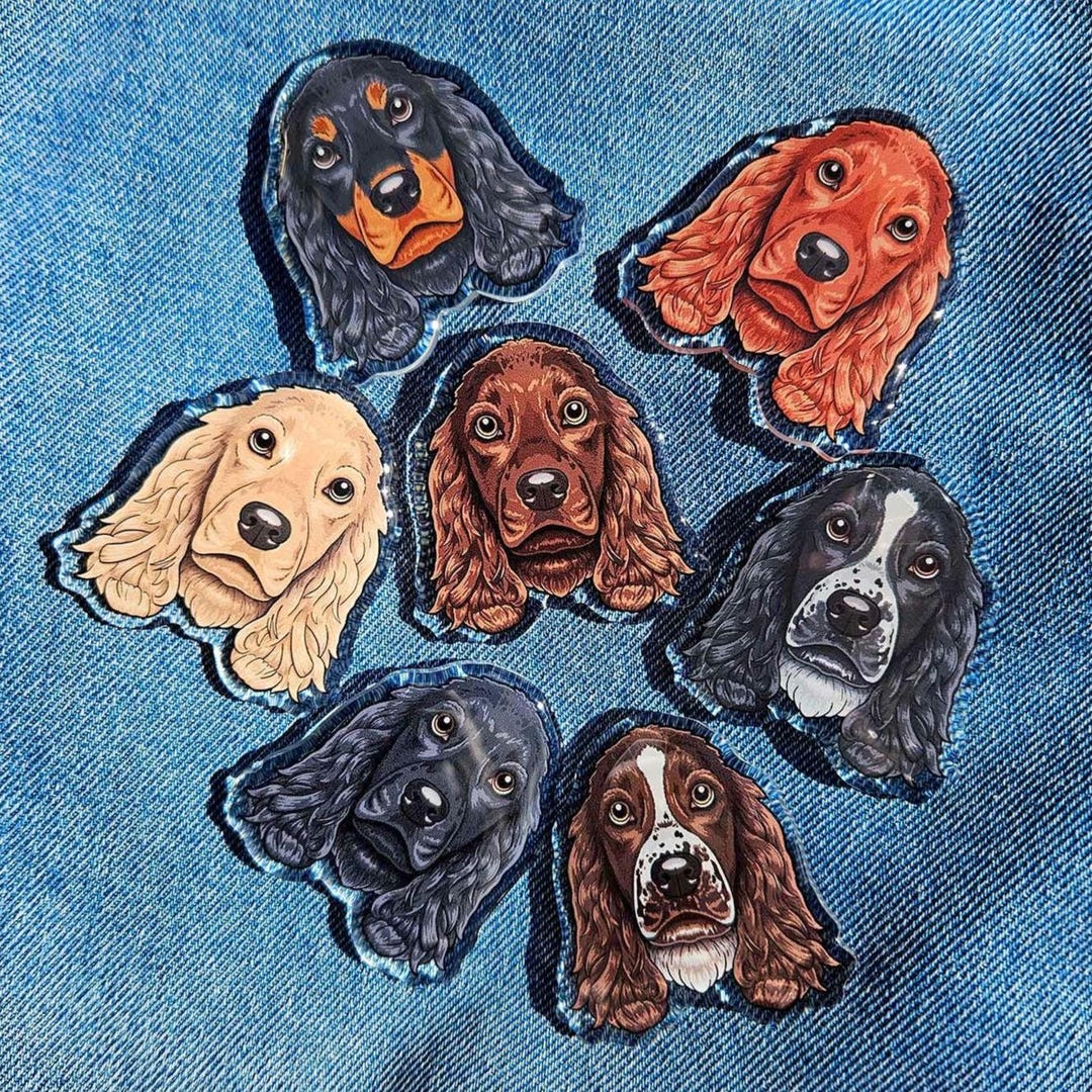 Cocker Spaniel Acrylic Pins Springer Spaniels Pin Badge - Etsy