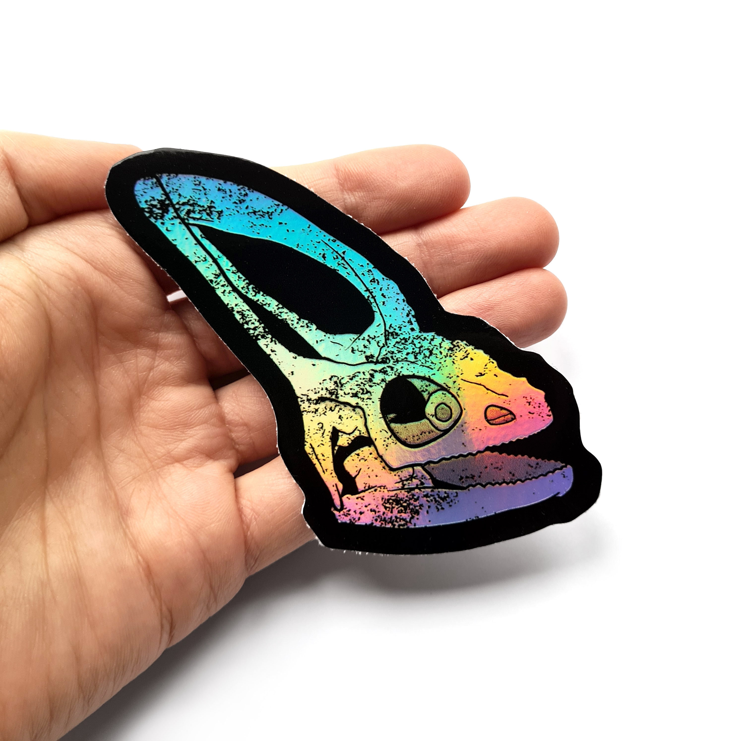 Reptile Skull Sticker Holographic Vinyl Decal Snakes Alligator - Etsy