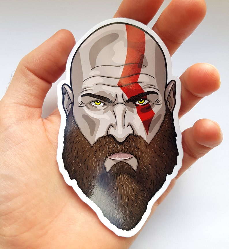 Kratos War God Inspired Stickers Video Game Art - Etsy UK