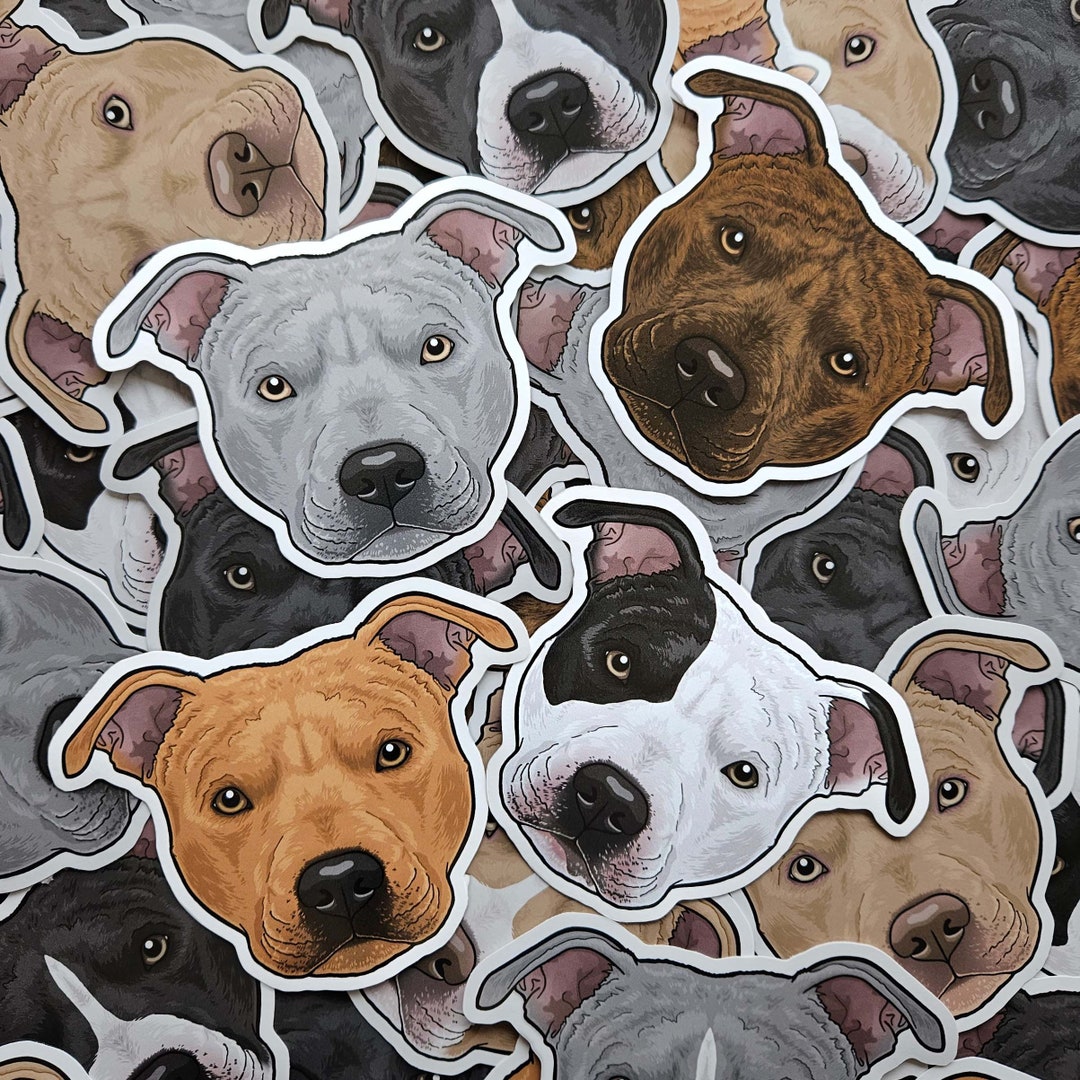 Staffordshire Bull Terrier Stickers Staffy Pit Bull Decal Vinyls - Etsy