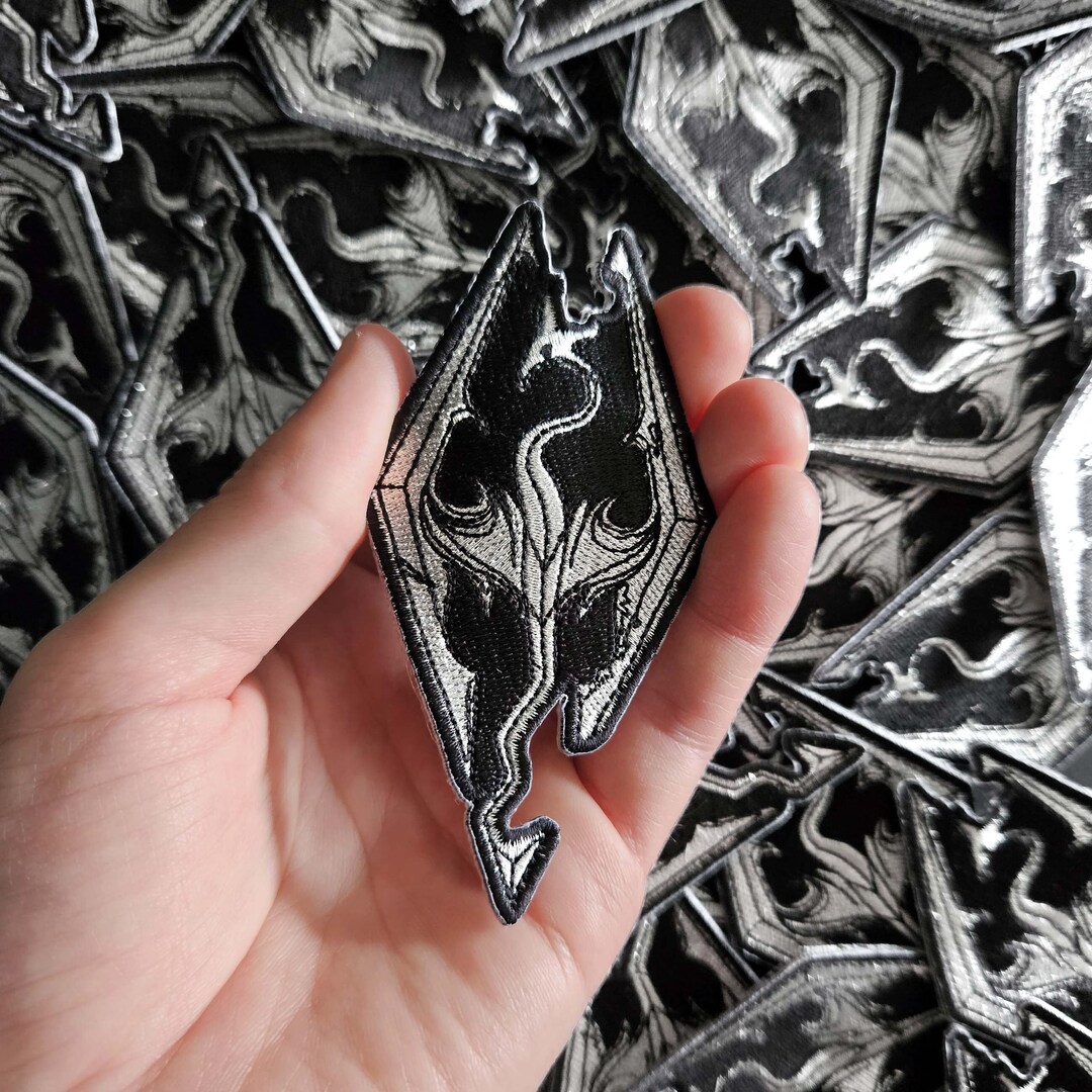 Silver Dragon Patch Video Game Embroidery Patches - Etsy
