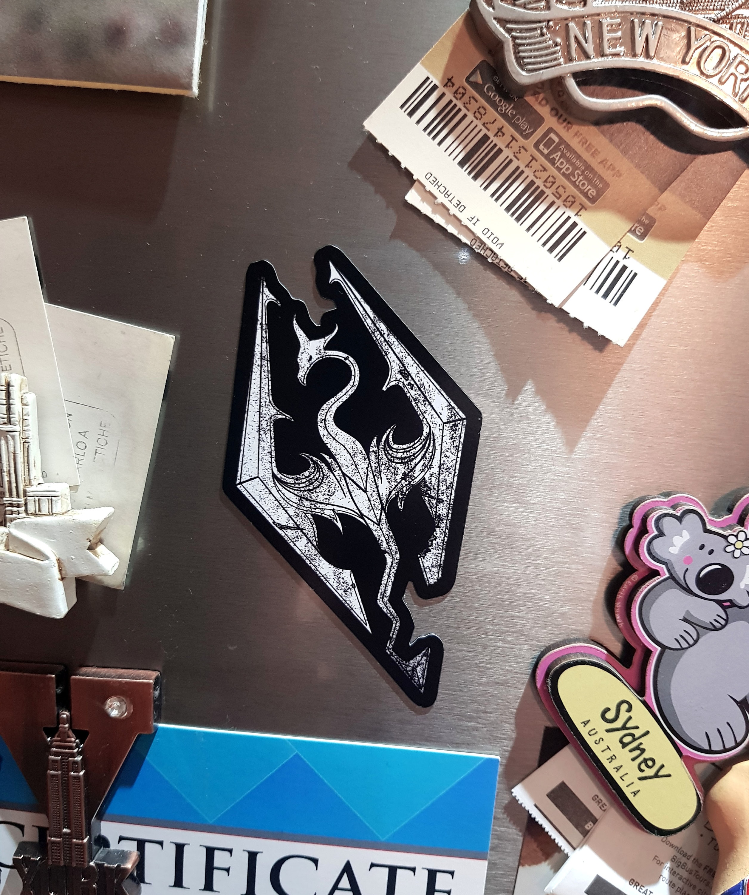 Elder Scrolls Skyrim Dragon Fridge Magnet Video Game Fan - Etsy