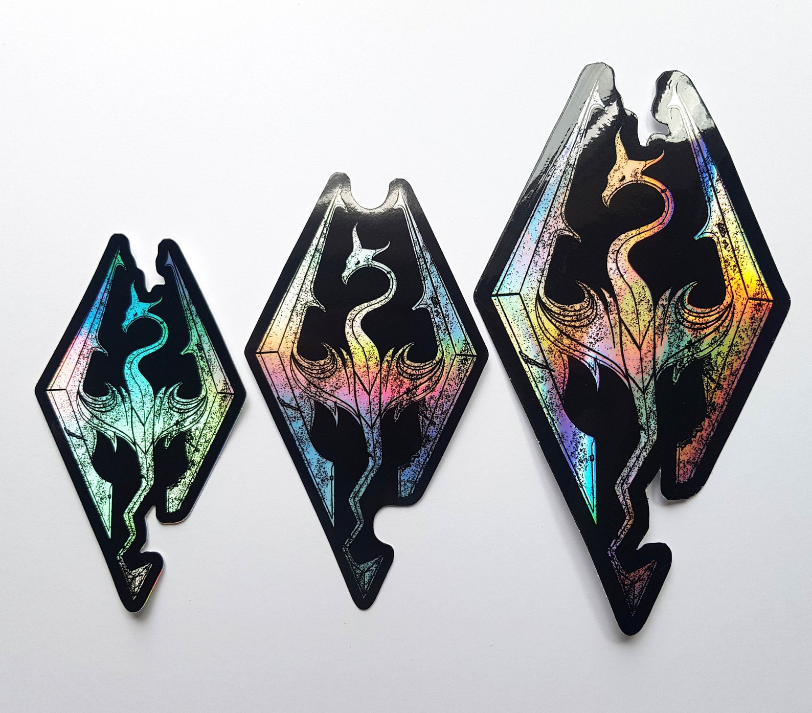Elder Scrolls Skyrim Dragon Sticker Holographic Vinyl | Etsy