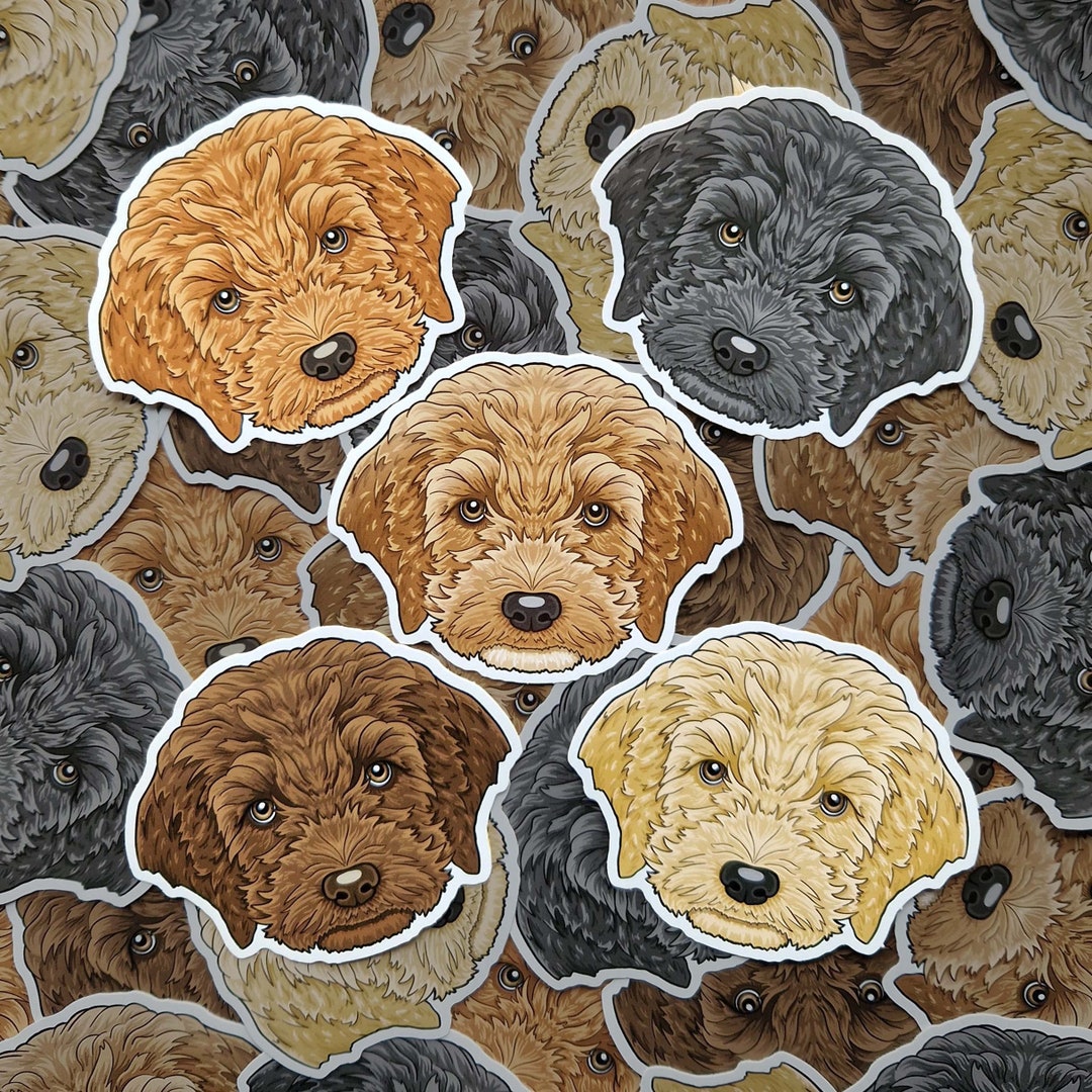 Cockapoo Stickers Cream Apricot Black Brown Cavapoo Dog Decal - Etsy