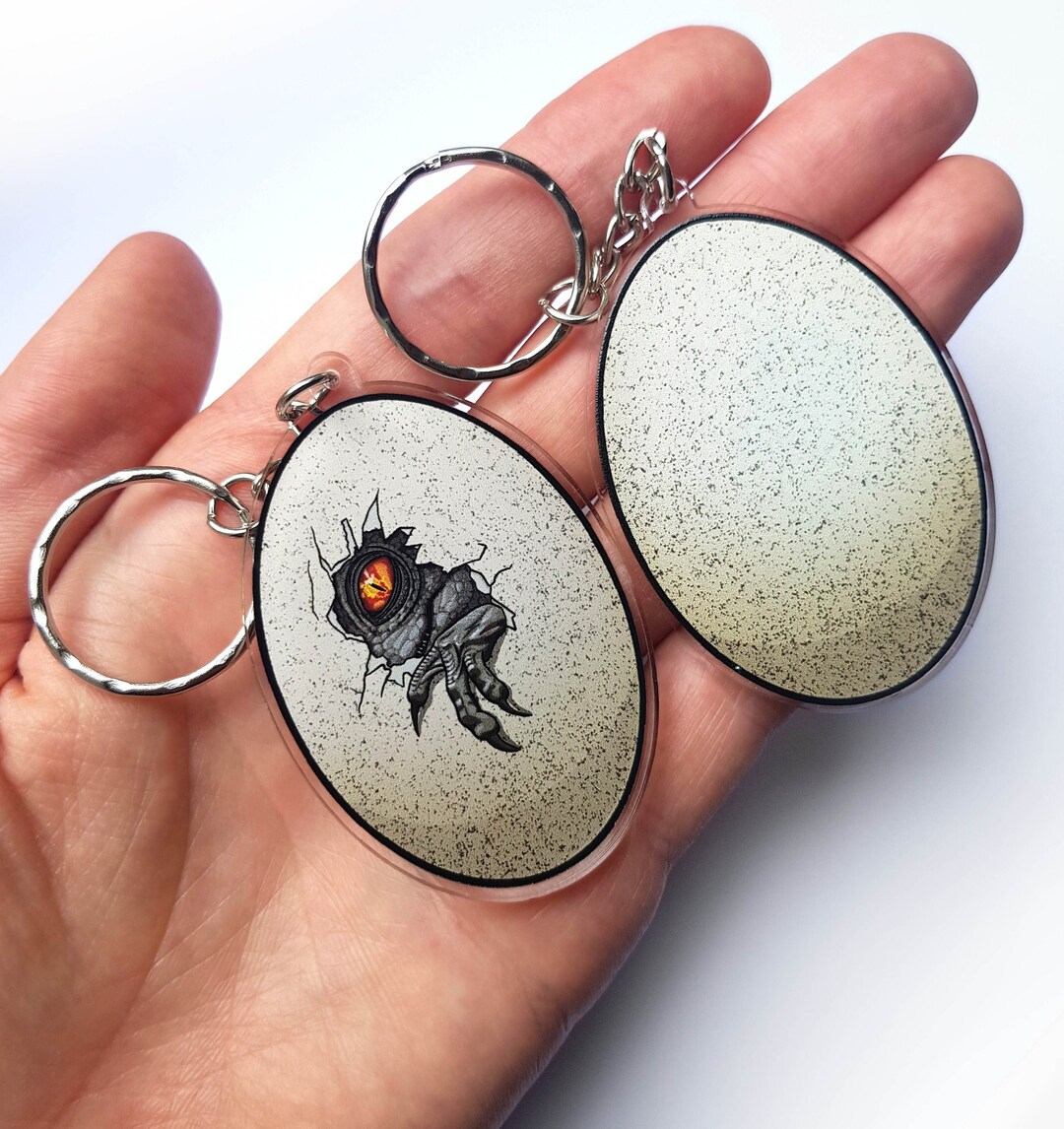 Dinosaur Egg Acrylic Keyrings & Charms Double Sided ENVIRONMENTALLY ...