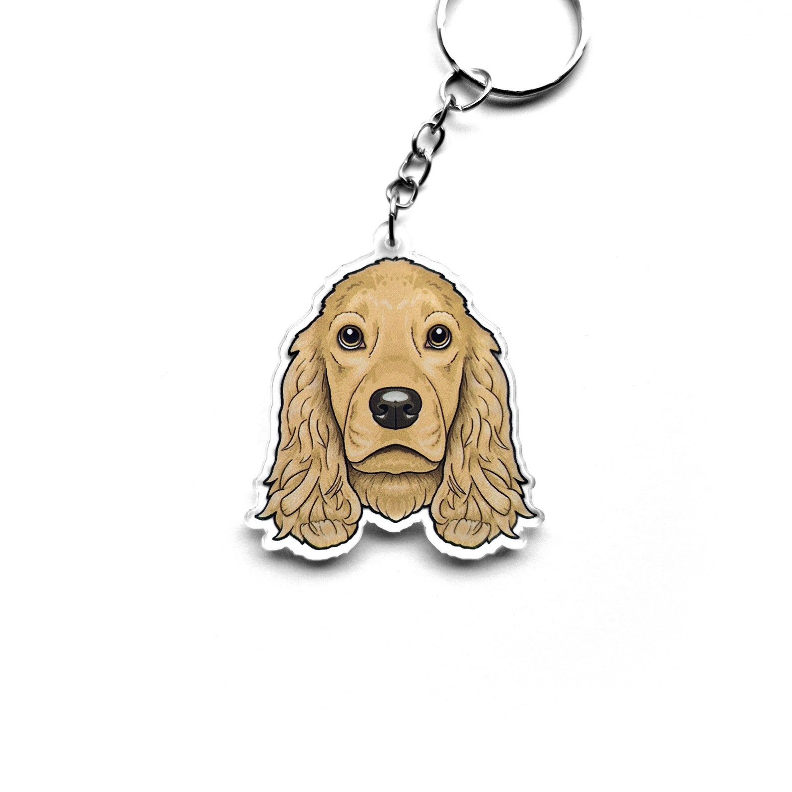 Cocker Spaniel Acrylic Keyrings & Collar Charms Double Sided - Etsy