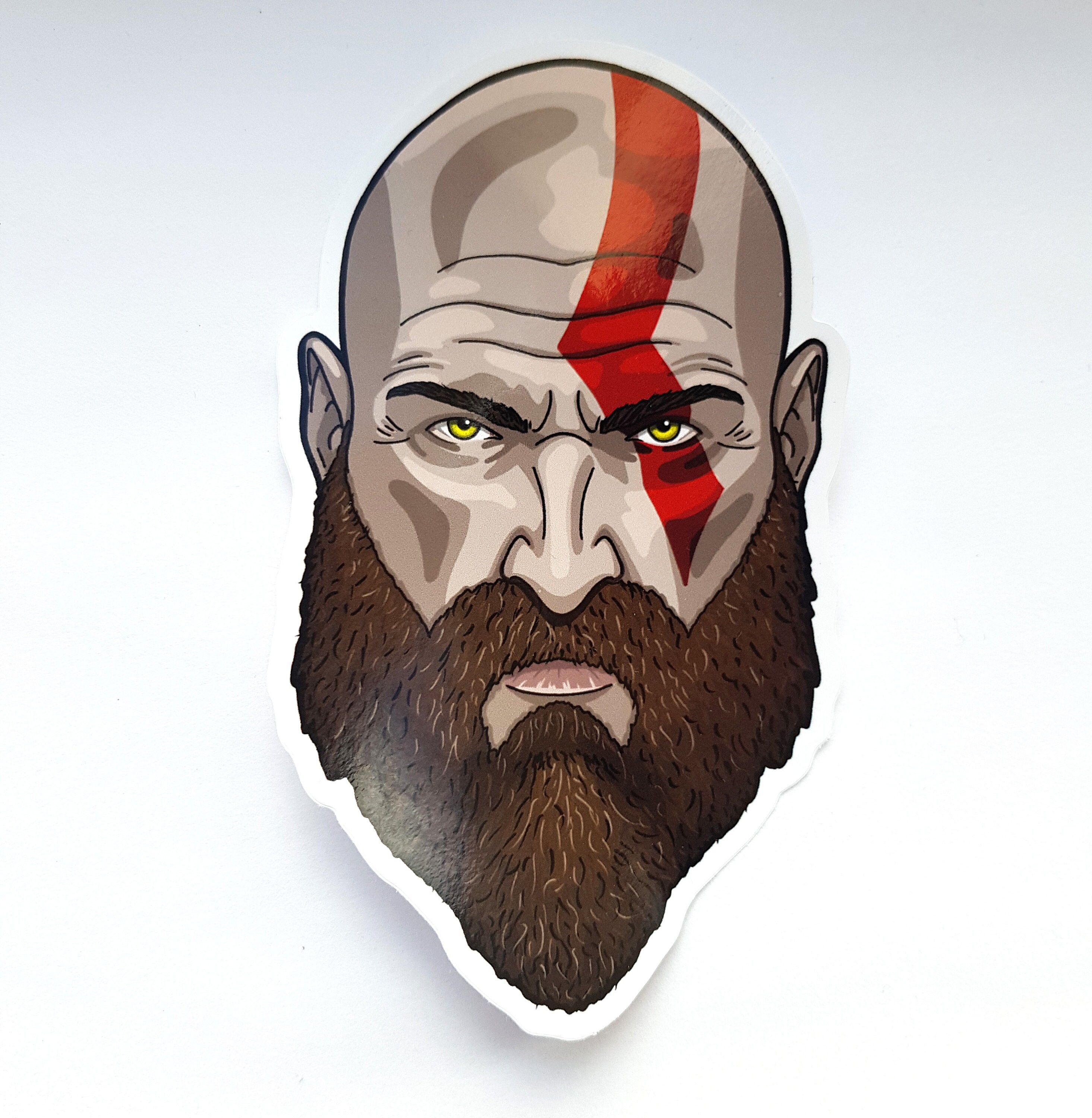 Kratos War God inspired stickers video game art | Etsy