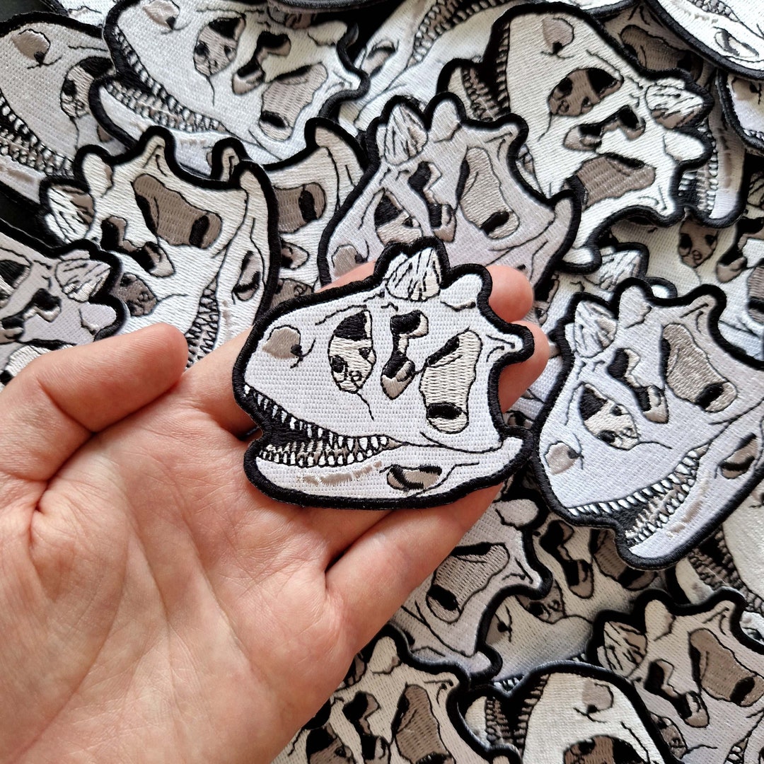 Carnotaurus Skull Patch Embroidery Dinosaur Patches Iron On - Etsy