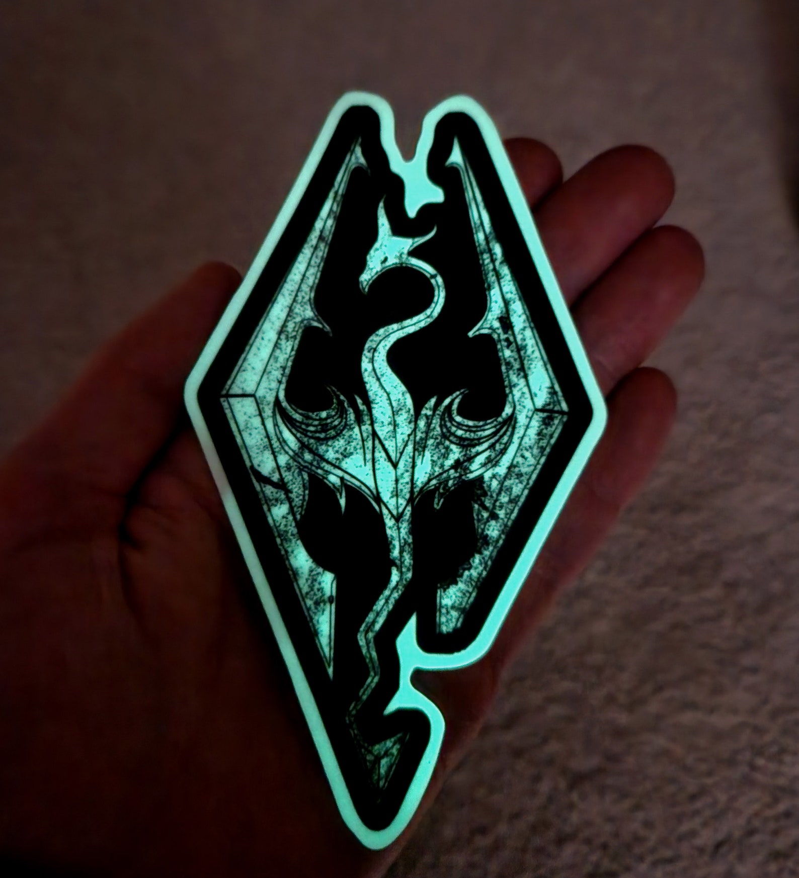Elder Scrolls Skyrim Dragon Sticker Holographic Vinyl - Etsy