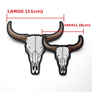 Bull Skull Patch Embroidery Bull Horns Patches Iron On - Etsy