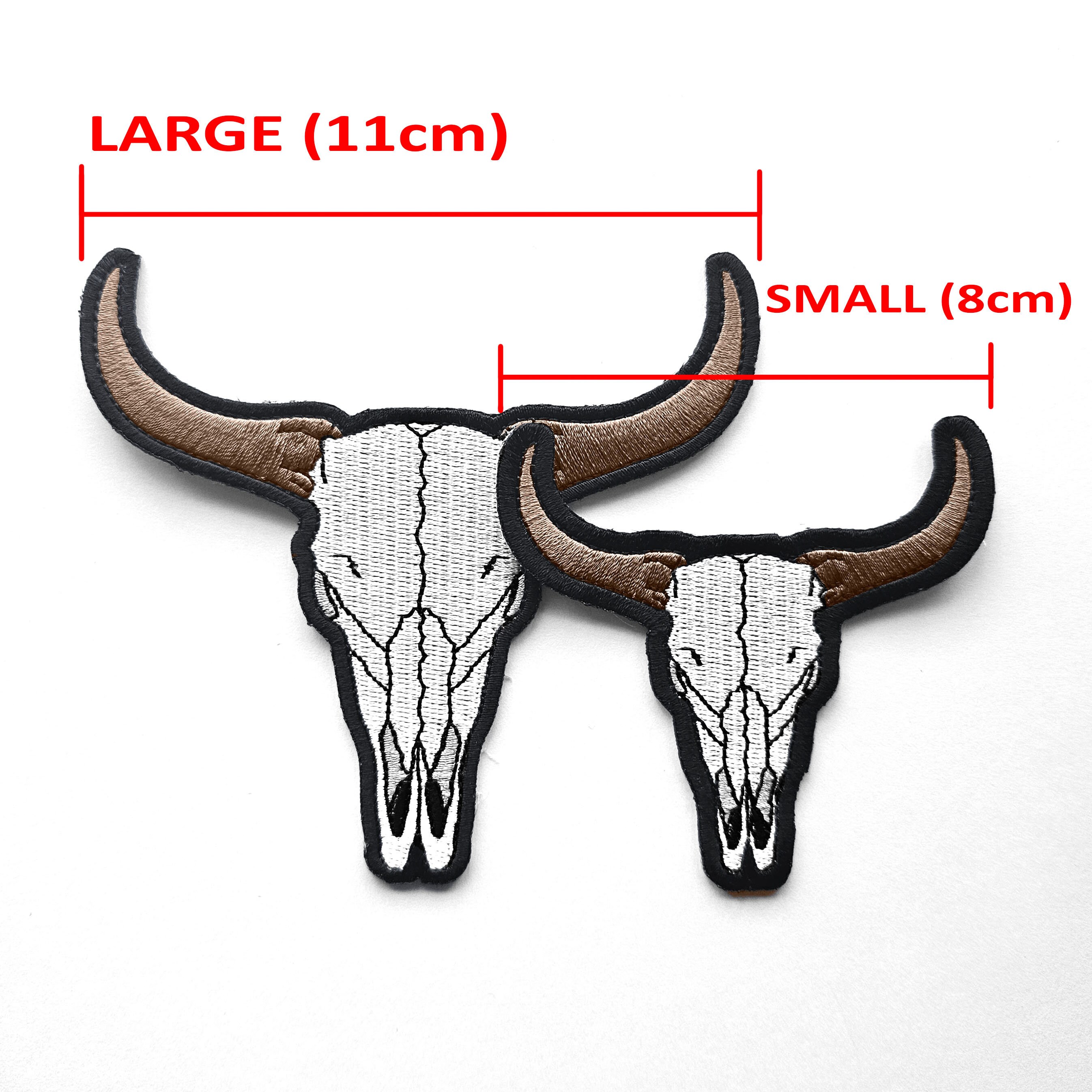 Bull Skull Patch Embroidery Bull Horns Patches Iron On - Etsy