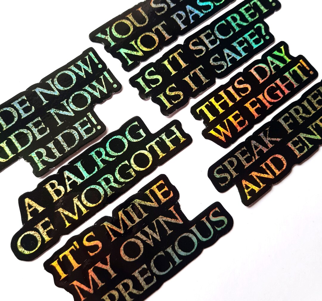 Movie Book Quotes Sticker Holographic Vinyl Fantasy - Etsy