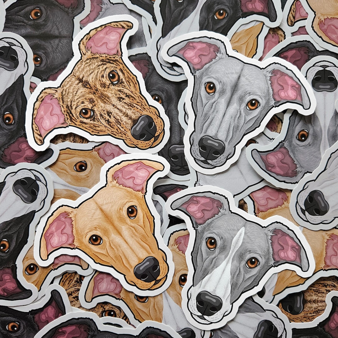 Greyhound Stickers Whippet Decal Vinyls English & Italian Greyhounds ...