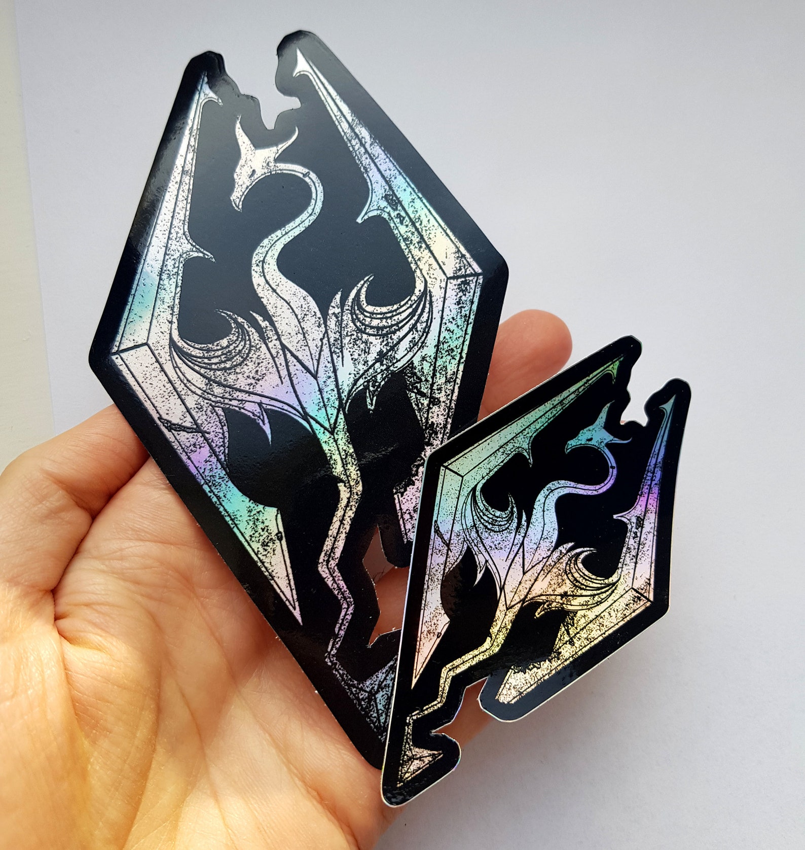 Elder Scrolls Skyrim Dragon Sticker Holographic Vinyl | Etsy
