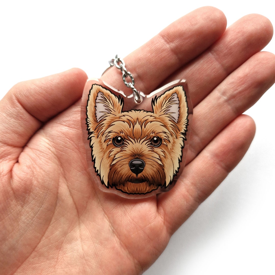 Yorkshire Terrier Keyrings & Collar Charms Yorkie Dog Breed Acrylic ...