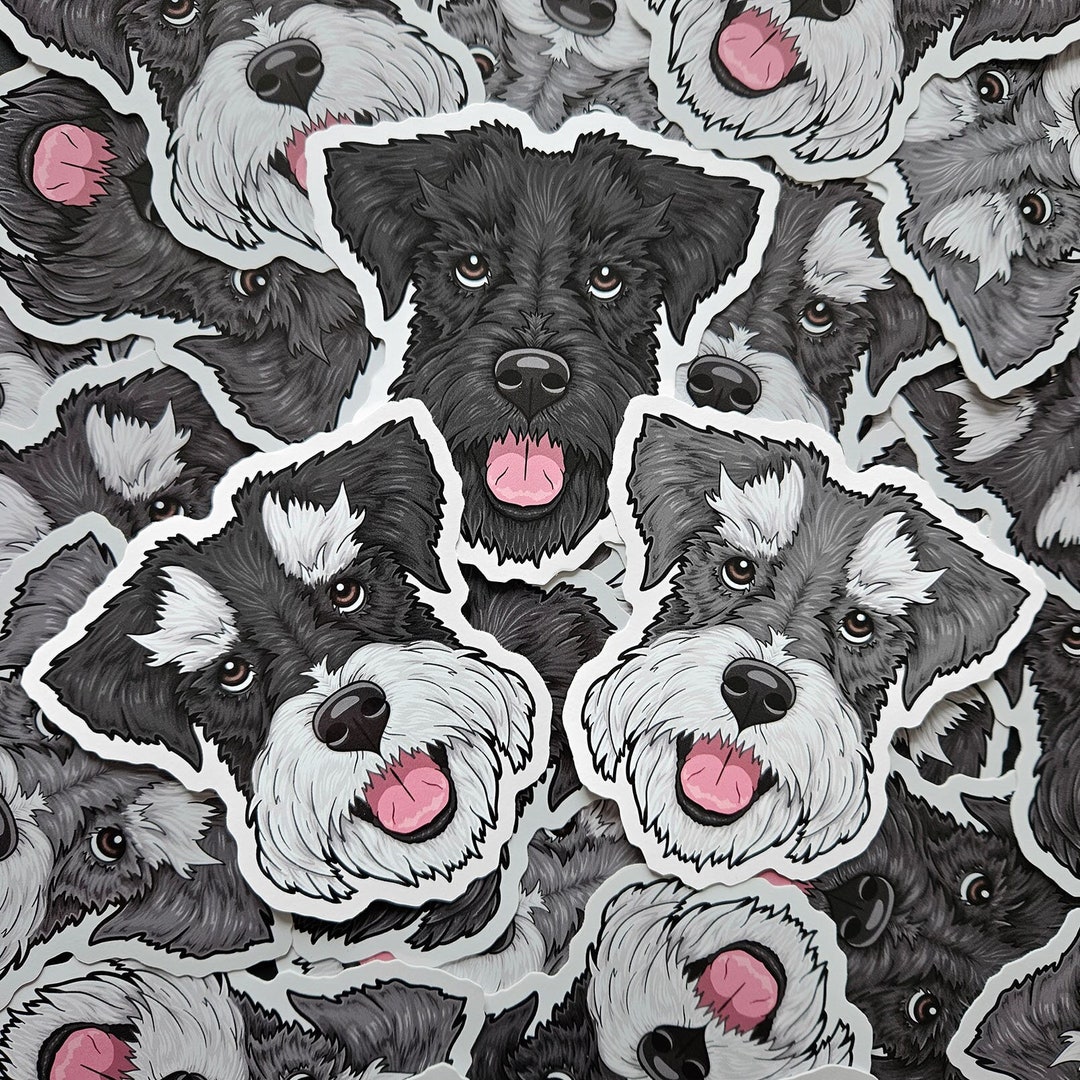 Schnauzer Stickers Wire Haired Pinschers Pet Decal Vinyls - Etsy