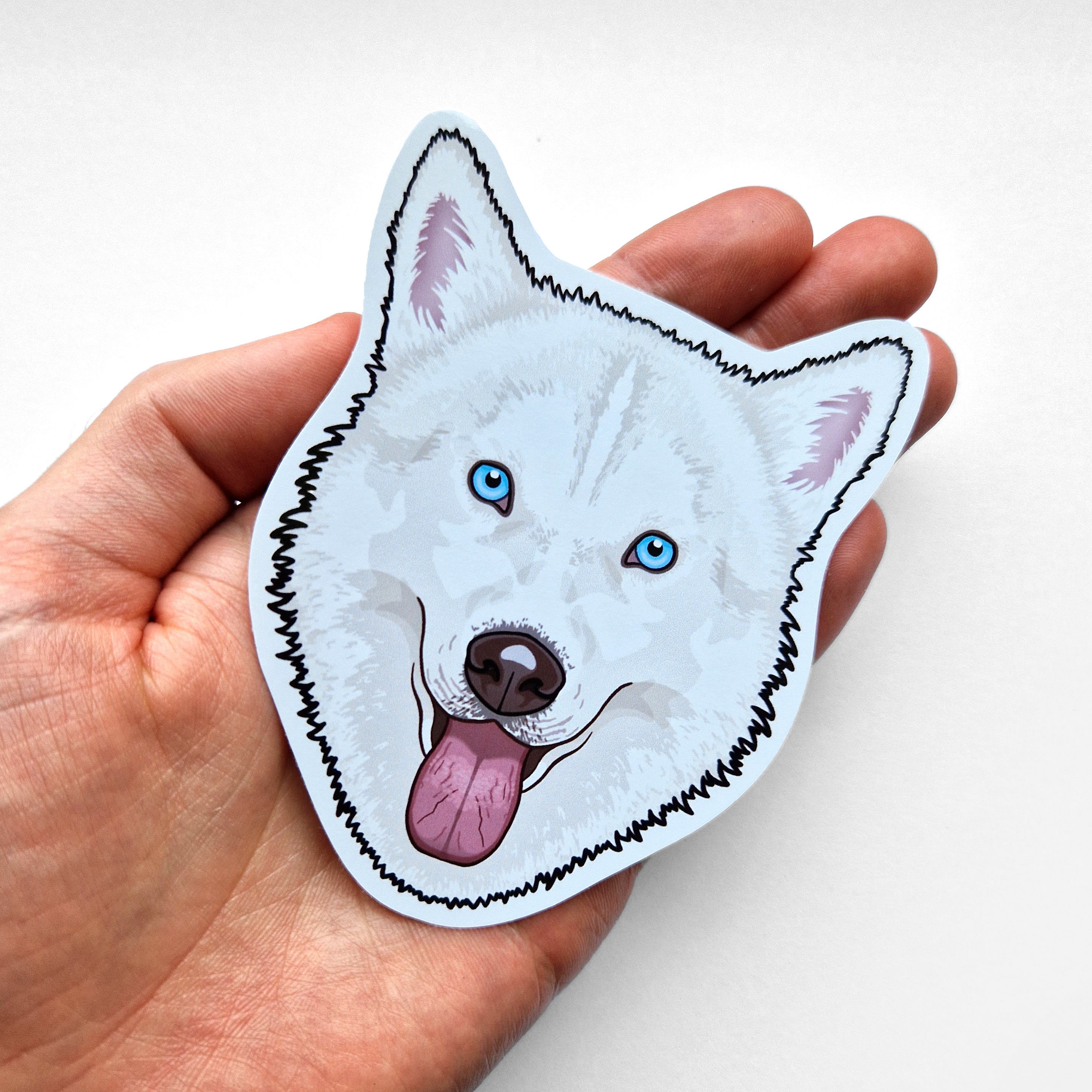 Husky Stickers Black White Grey Brown Siberian Huskies Decal - Etsy